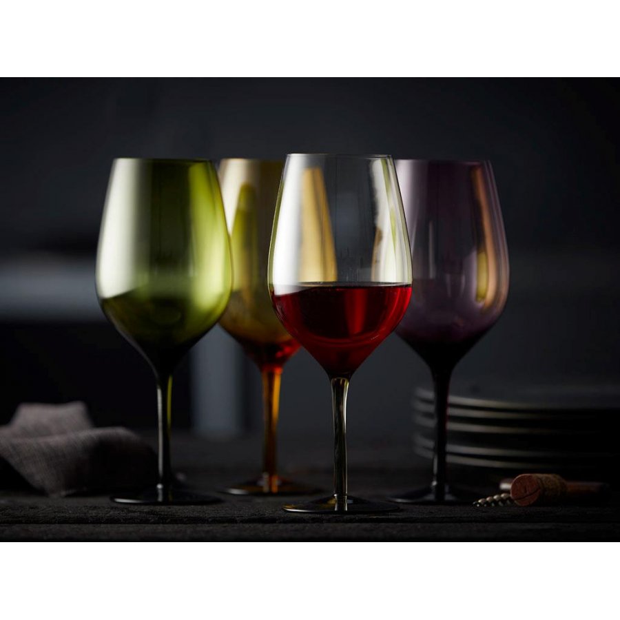 Lyngby Glas Juvel Vinglas 72cl 4stk, farvede - Vinglas - Hjem.dk
